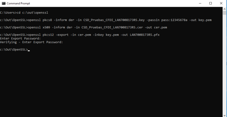 ¿Cómo crear un PFX? – Timbrado Masivo CFDI