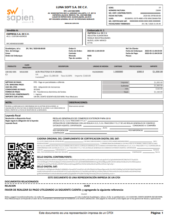 Plantillas PDF – Timbrado Masivo CFDI